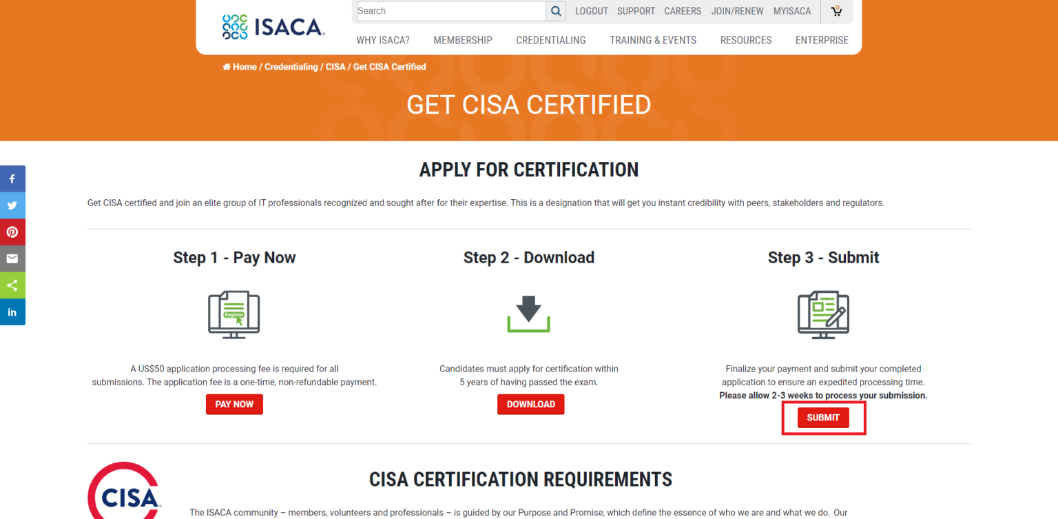 【簡単】CISA/CISM認定申請手順を3ステップに分けて解説 | Y's DIARY